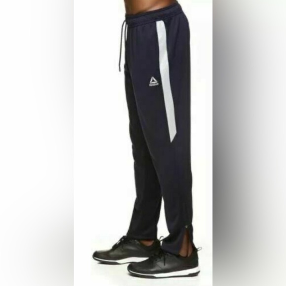 Reebok | Pants | Nwt Reebok Tapered Slim Athletic Pants Navy M | Poshmark